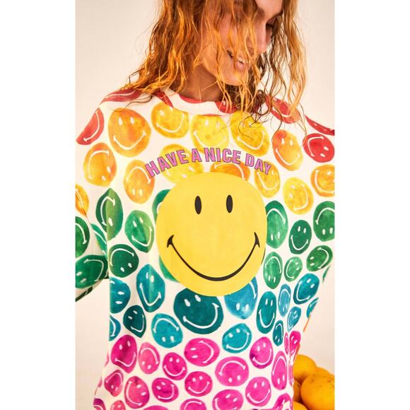 FARM Rio | Sweaters | Farm Rio X Smiley Crewneck Sweater | Poshmark